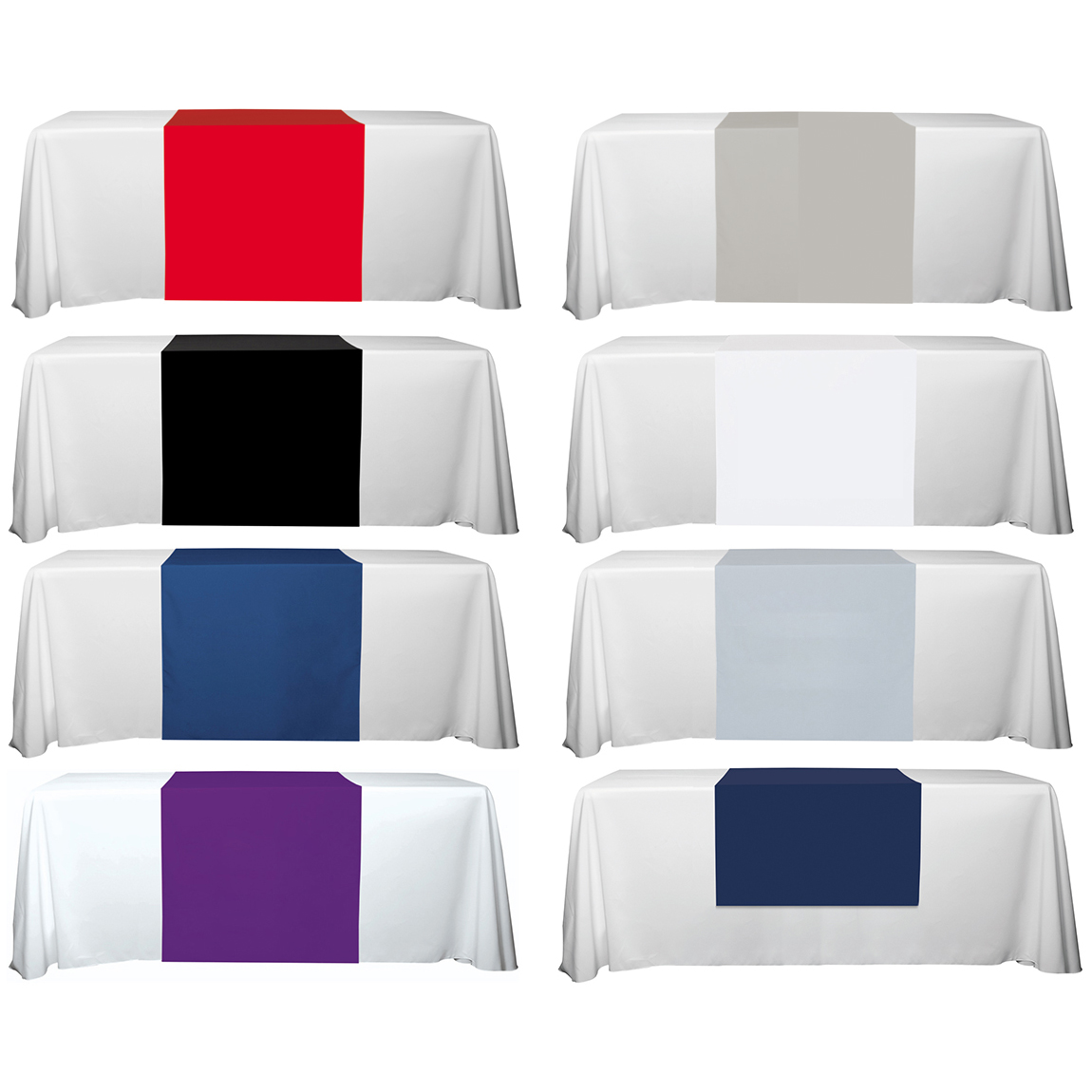 "ROGER EIGHT" 90" L Table Runners - (Blanks) / Accommodates 3 ft Table ...