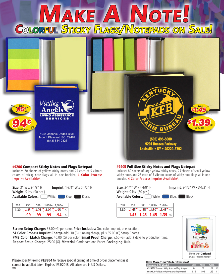 Jotter Pads with Sticky Notes