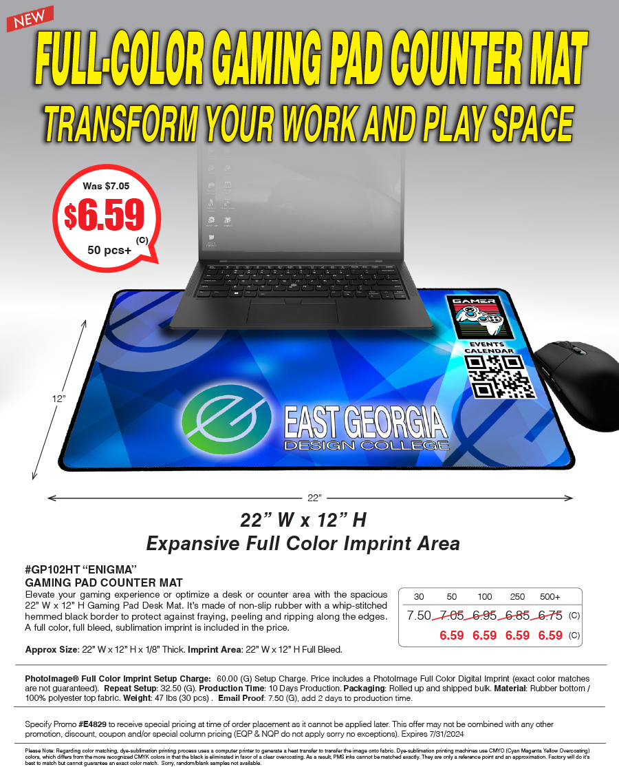 #GP102HT Enigma - Gaming Pad Counter Mat